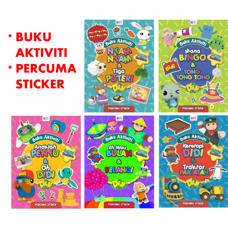 BUKU AKTIVITI DIDI AND FRIENDS FREE STICKER | Shopee Malaysia