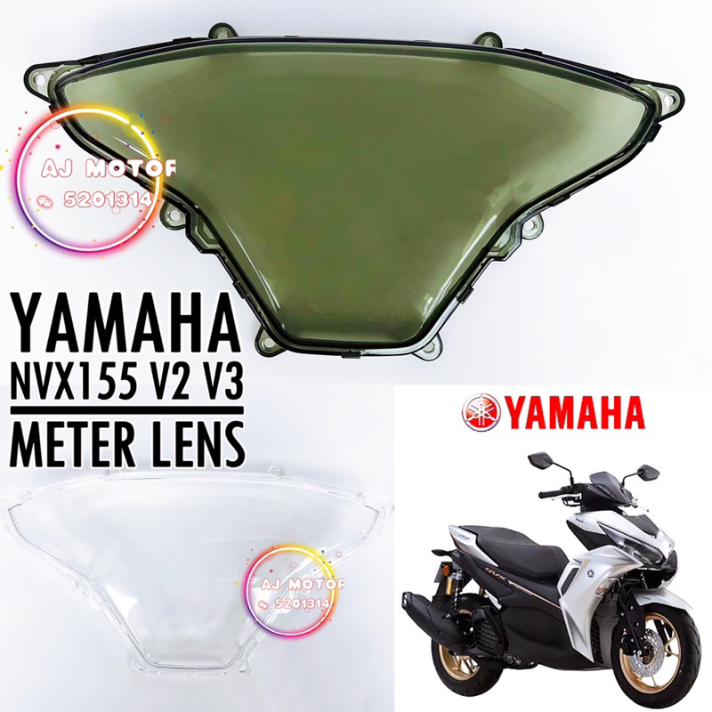 YAMAHA NVX155 NVX V2 V3 METER COVER LENS SMOKE CLEAR GLASS CERMIN ...