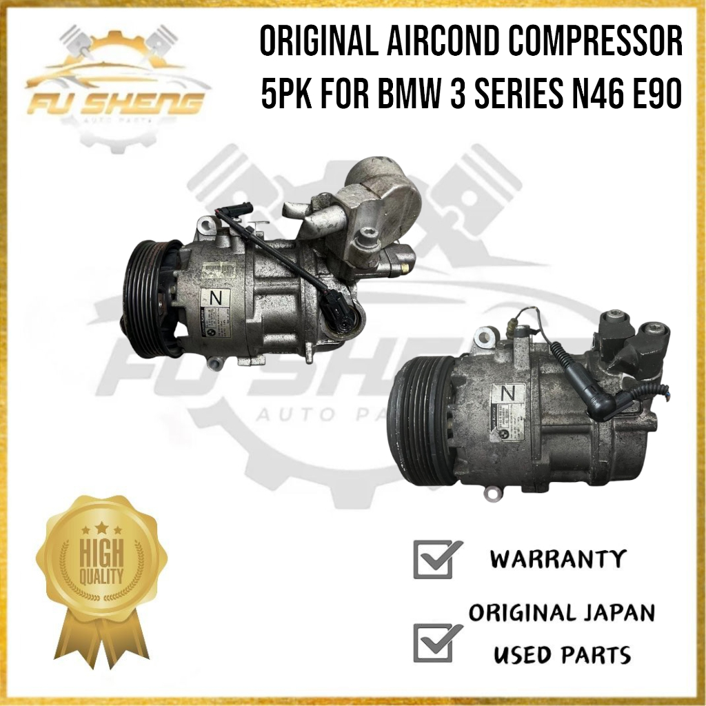 Original Aircond Compressor 5PK For BMW 3 Series N46 E90 | Shopee Malaysia