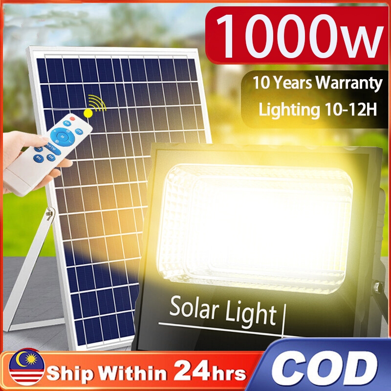 1000W Lampu Solar Light Outdoor Lighting Solar Lamp LED Solar Spotlight ...
