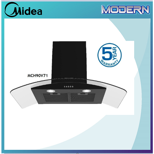 Midea Cooker Hood with Charcoal Filter Cooker Hood MCH-90V71 | Shopee ...