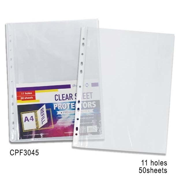 Shashin A4 11 Holes Sheet Protector 50 sheet/Pack | Shopee Malaysia