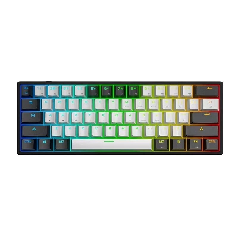 61Keys Real Mechanical Keyboard Leaven K620 60% Gaming Small Mini 61 ...