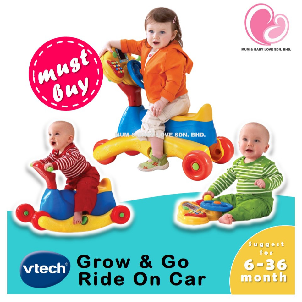 Vtech Baby 3 in 1 Grow and Go Ride On Toy (6 -36 Months) Can Become ...