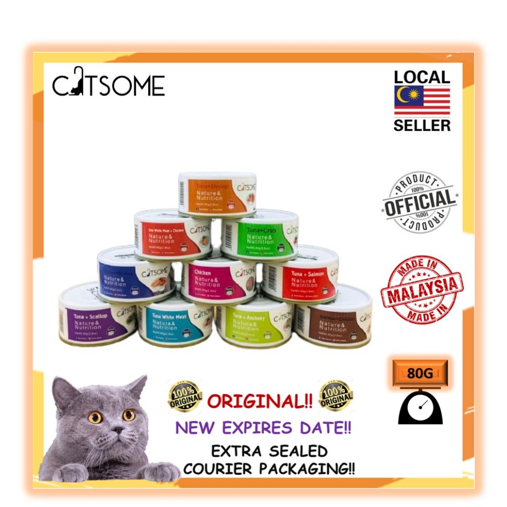 🌟100-ORIGINAL🌟CATSOME NATURE NUTRITION IN GRAVY WET FOOD CANNED 80G ...