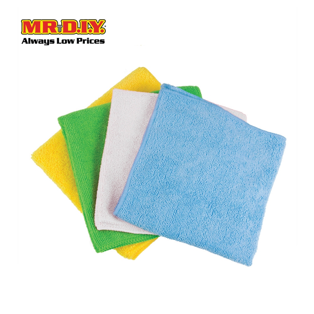 FIRSD Cleaning Soft Microfiber Cloth 8pcs (35.5cm X 35.5cm) | Shopee ...