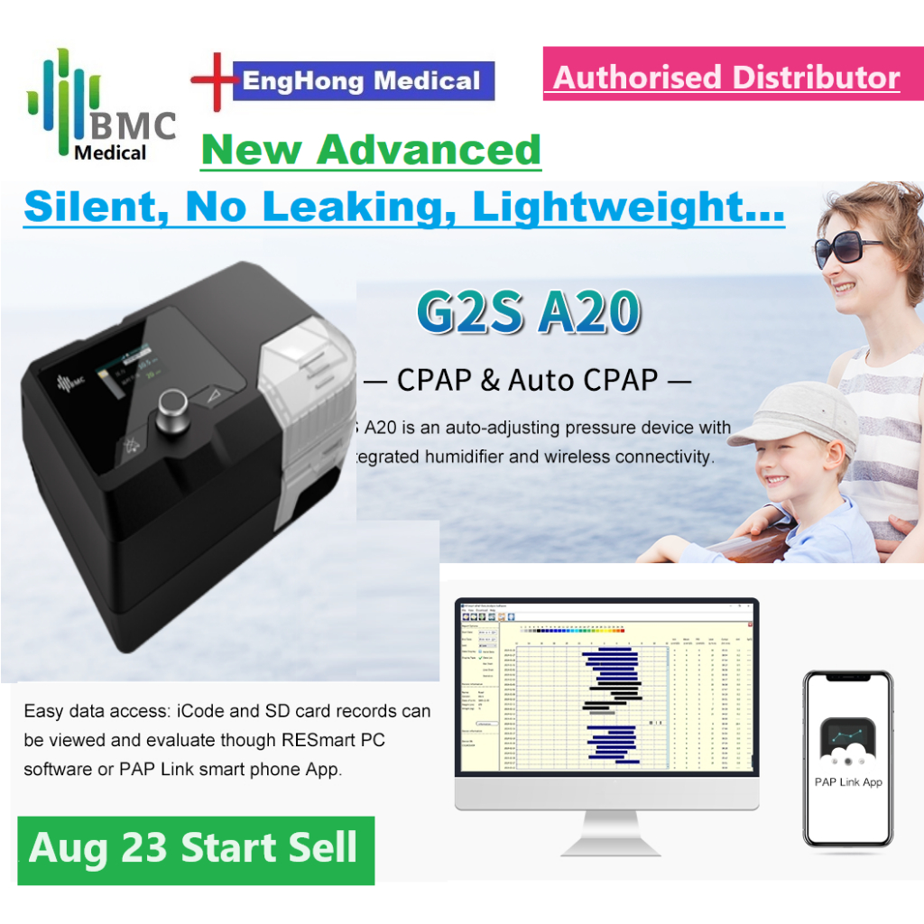 BMC Cpap Machine, BMC Portable CPAP Breathing Machine (Auto) with Mask ...