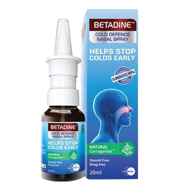 BETADINE Cold Defence Nasal Spray 20ML - Natural Carragelose | Shopee ...