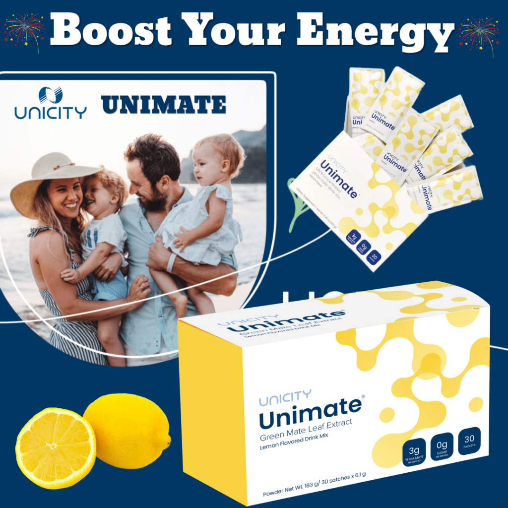 UNICITY UNIMATE Lemon Flavor Make Your Extra Boost In Energy And Mood ...