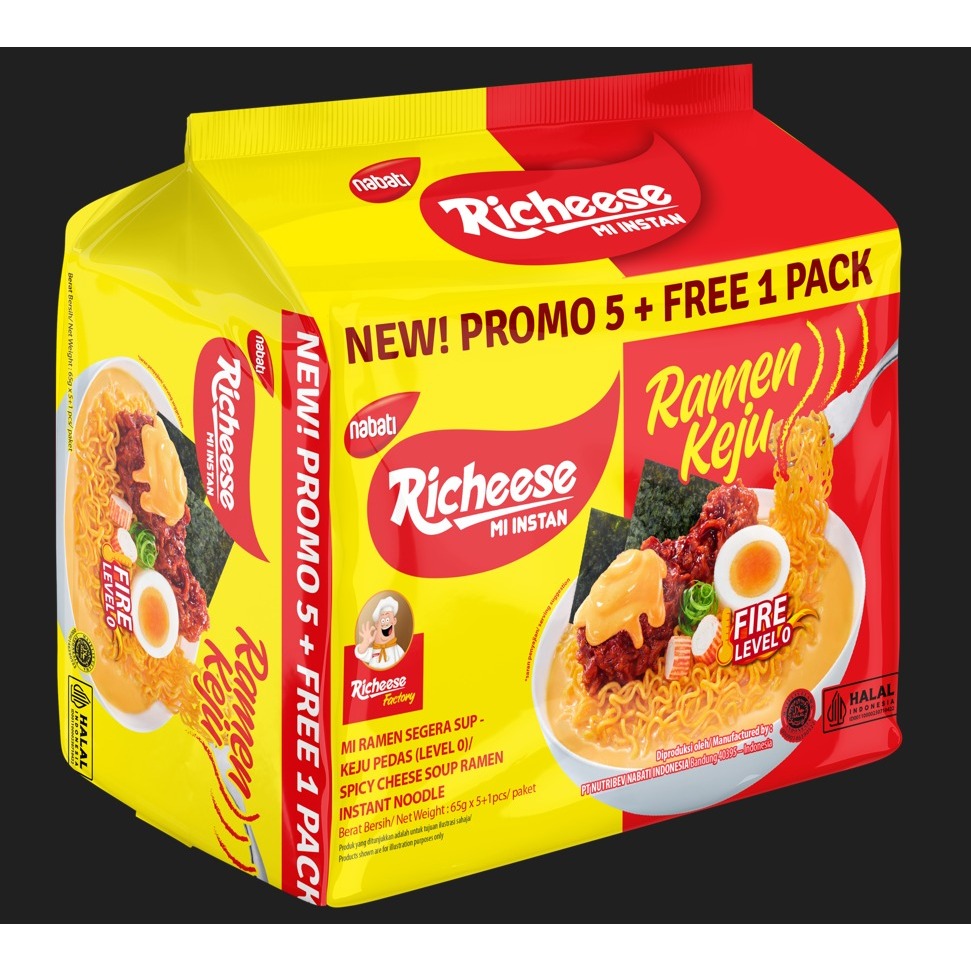 Richeese Mi Instan Pedas Noodles (Mi Goreng Keju/ Mi Goreng Ayam/ Mi ...