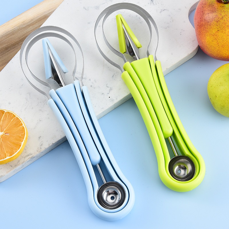 3 in 1 Fruit Carving Platter Tool Set Watermelon Slicer / Stainless ...