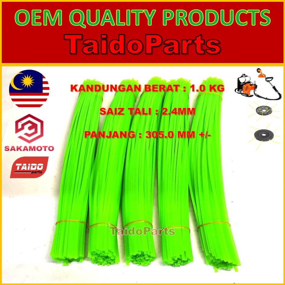 tali tangsi mesin rumput HIJAU 1kg trimmer nylon cutting line brush ...