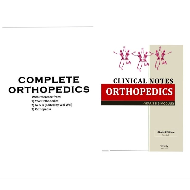 Orthopedic bundle clinical notes year 3 and 5 modules complete ...