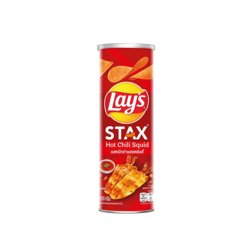 🇹🇭 Lays Potato Stax Hot Chili Squid 🦑 Spicy Lobster 🦞 35g Imported