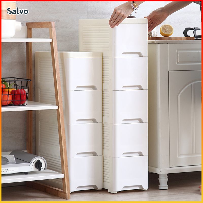 Salvo Slim Drawer Storage Cabinet Kitchen Gap Plastic Storage Drawer ...