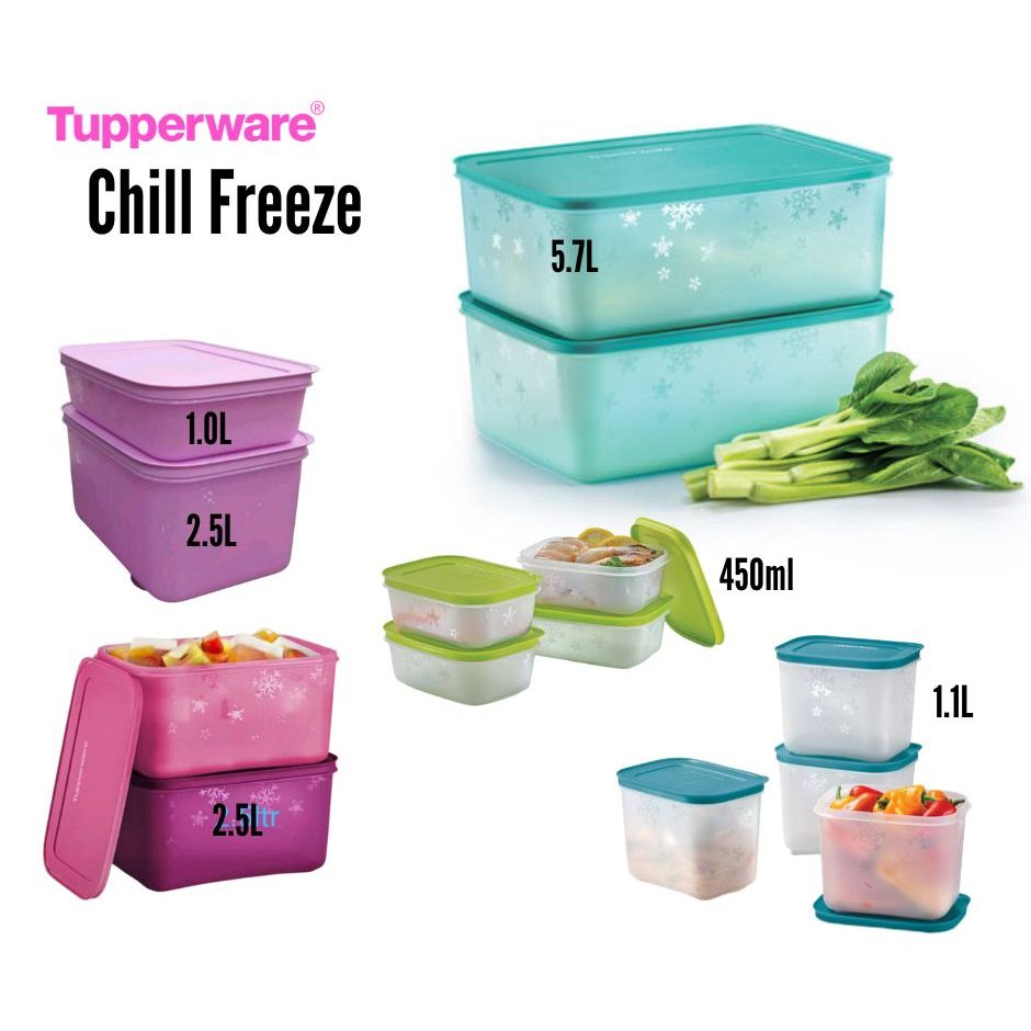 Tupperware Chill Freeze Many Size Bekas Sejuk Beku Peti Freezer ...