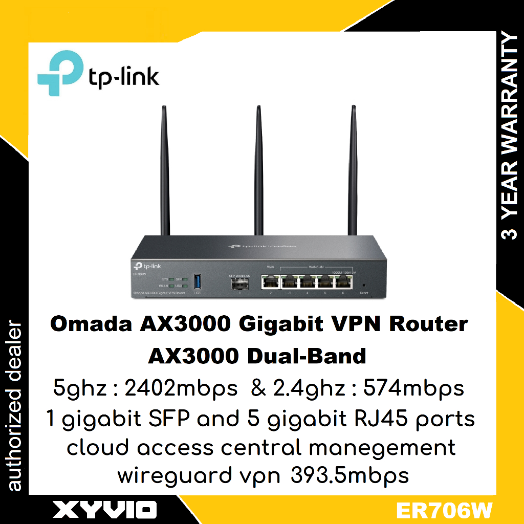TP-LINK ER706W Omada AX3000 Gigabit VPN Router | Shopee Malaysia