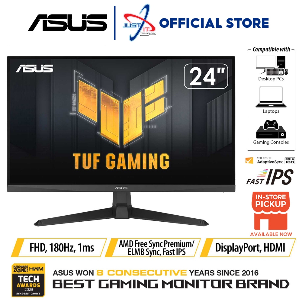 ASUS TUF GAMING VG249Q3A GAMING MONITOR ( 23.8" FAST IPS FHD / 1MS ...