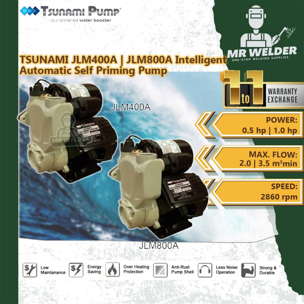 Tsunami Water Pump JLM400A JLM800A Intelligent Automatic Self Priming ...