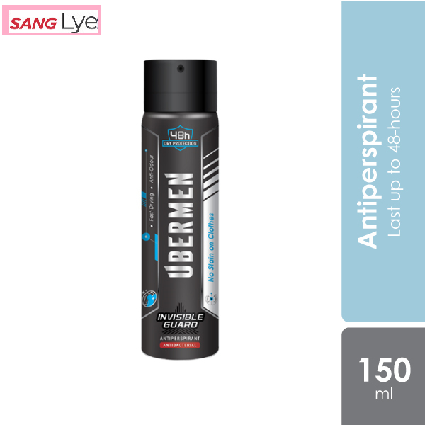 Ubermen Anti-Perspirant Body Spray 150ml (Invisible Guard) | Shopee ...