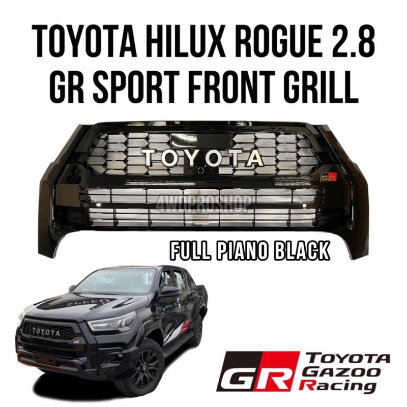 TOYOTA HILUX ROGUE 2.8 PIANO BLACK GRS GR SPORT OEM FRONT GRILL LOGO | Shopee Malaysia