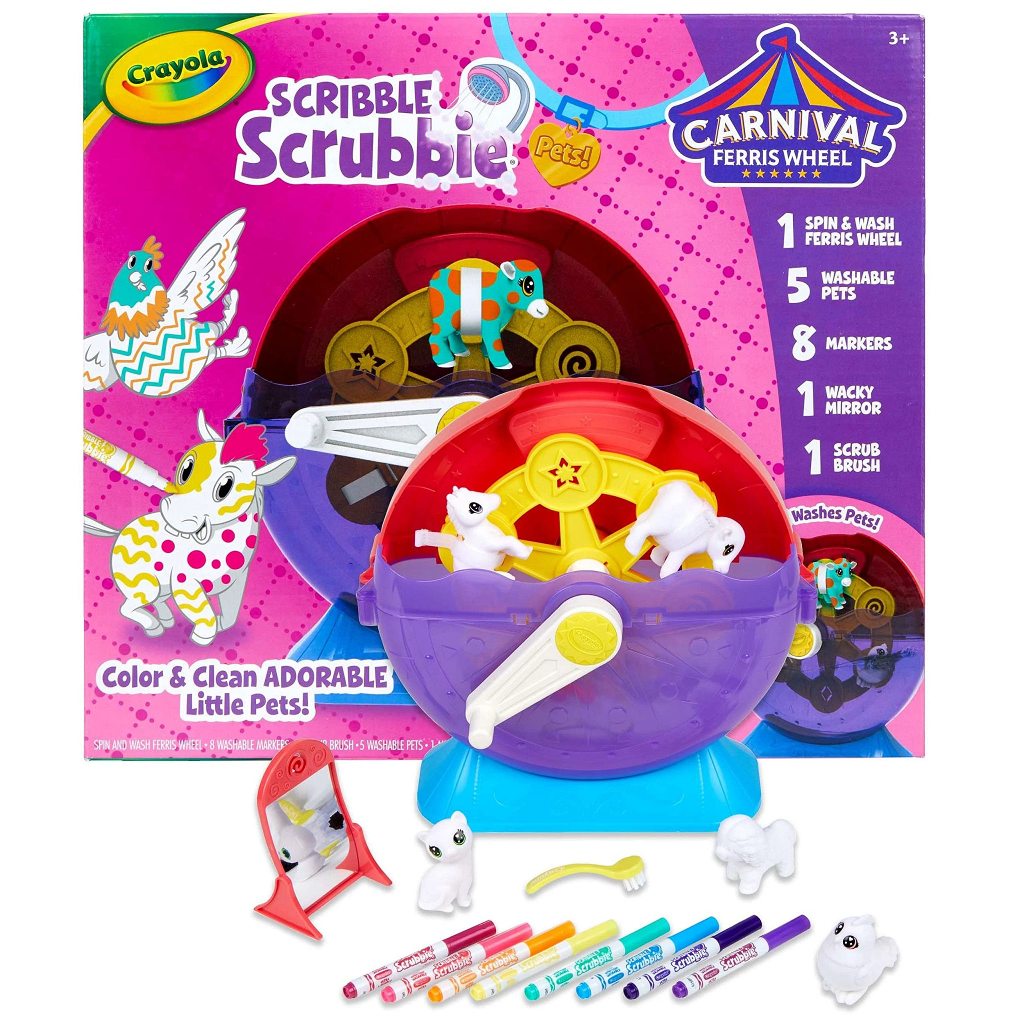 Crayola Scribble Scrubbie Pets Carnival Playset, Pet Care Toy Gift Set ...