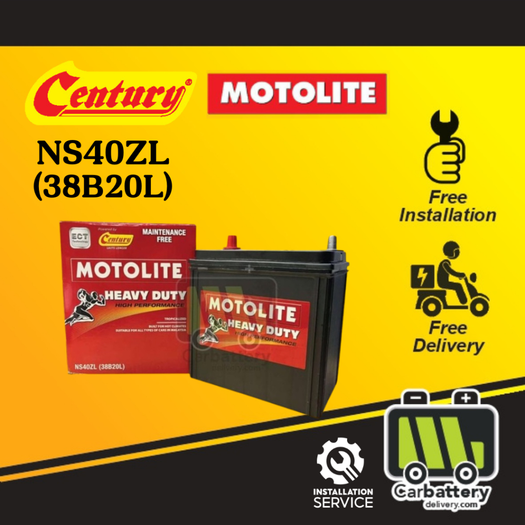 [Installation Provided] Century Motolite Heavy Duty NS40 NS40ZL 38B20L ...