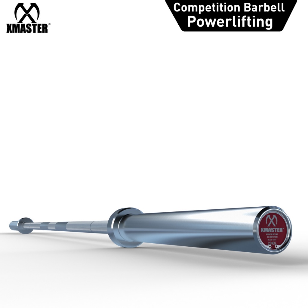 XMASTER Powerlifting Competition Barbell Chromed, IPF 20kg Sharp ...