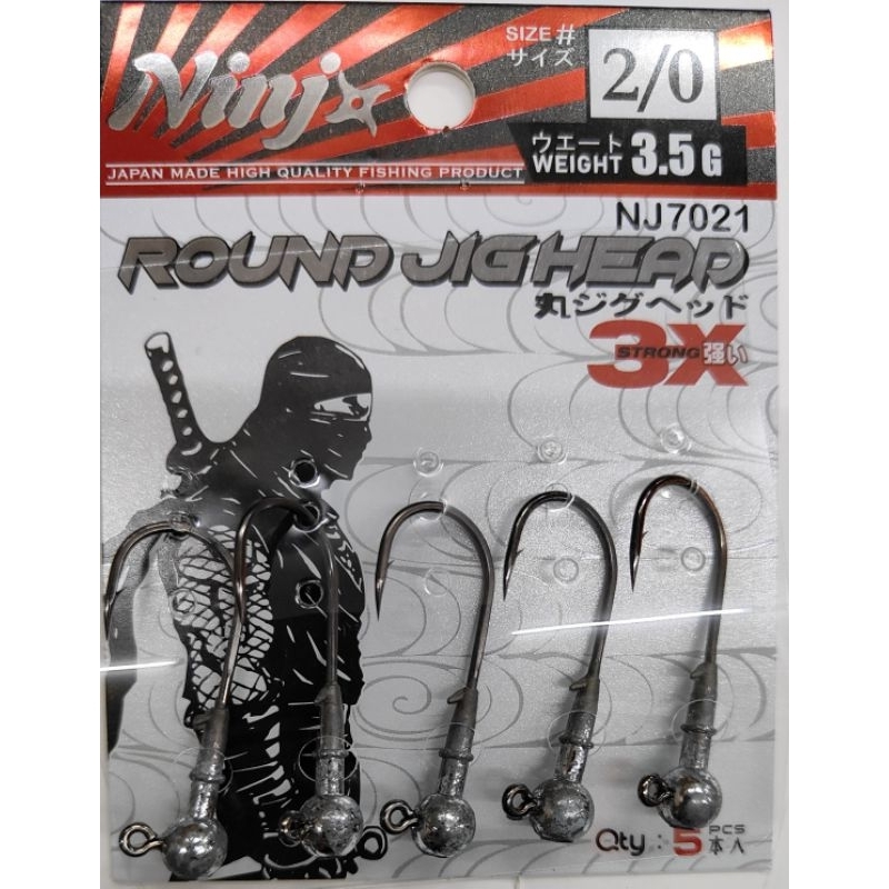 MATA KAIL NINJA NJ7021 3X STRONG ROUND JIG HEAD HOOKS 24050255 | Shopee ...