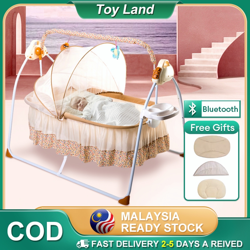 COD Automatic Baby Rocking Cradle Baby electric Katil bayi Auto Swing ...
