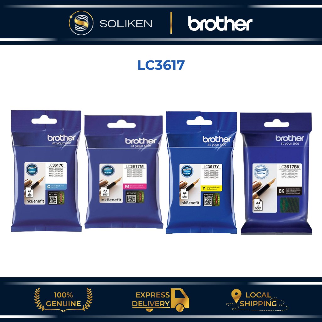 Brother Ink Cartridge LC3617BK/C/M/Y for MFC-J2330DW / MFC-J2730DW ...
