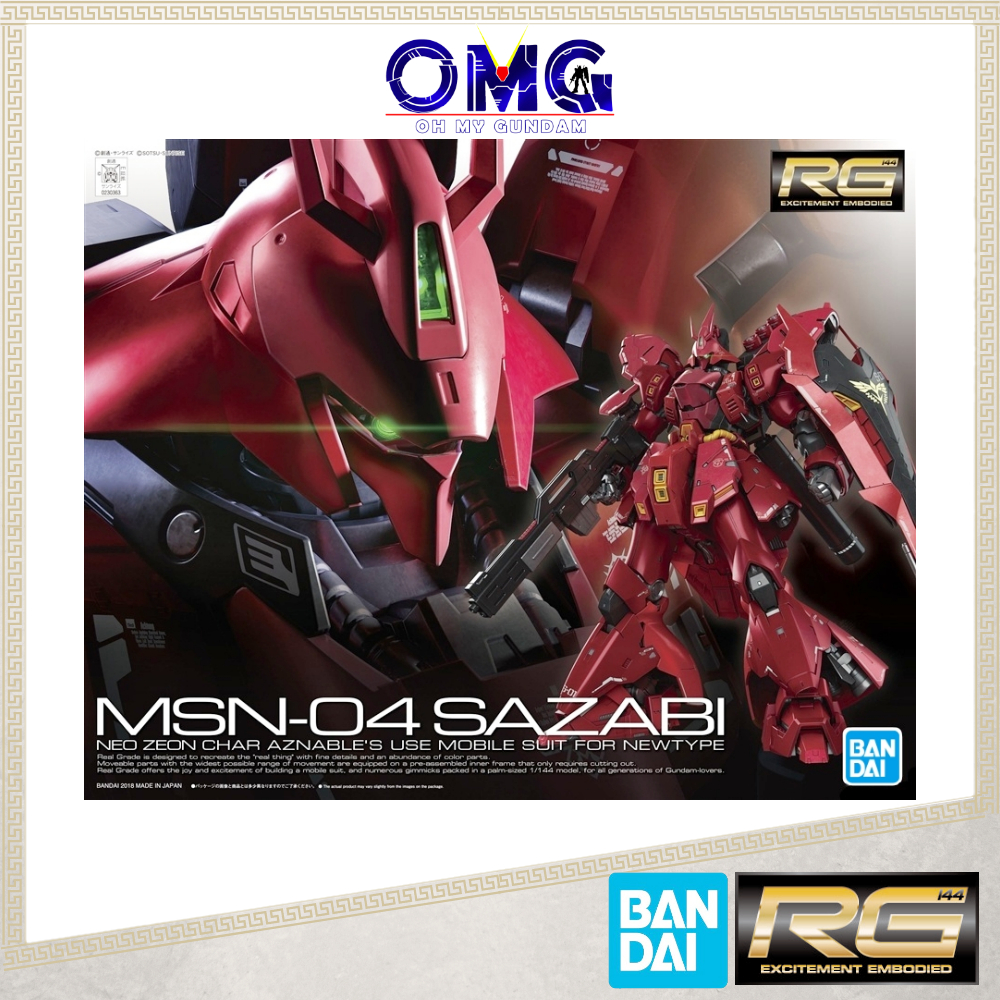 Bandai RG Sazabi 61605 30363 1/144 1 144 Real Grade OMG Bandai Gundam ...