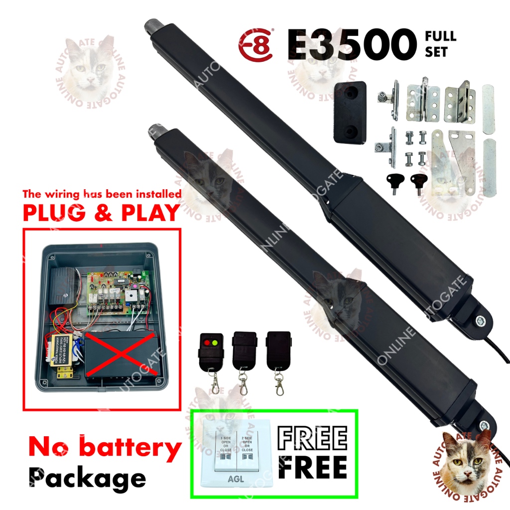 E8 E3500 SWING ARM ( FULL SET ) AUTOGATE HEAVY DUTY SWING AND FOLDING ...