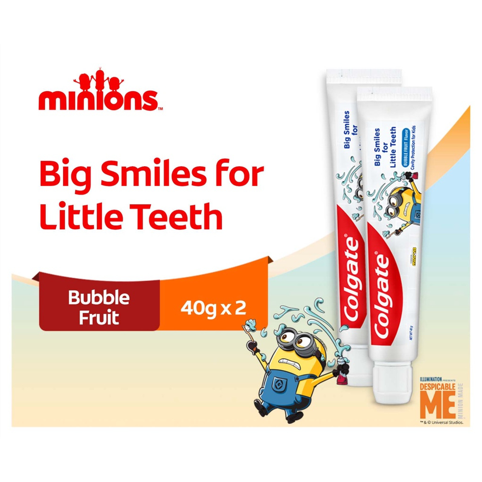 Twin Pack Colgate Kids Minion Toothpaste (40g x 2) | Shopee Malaysia