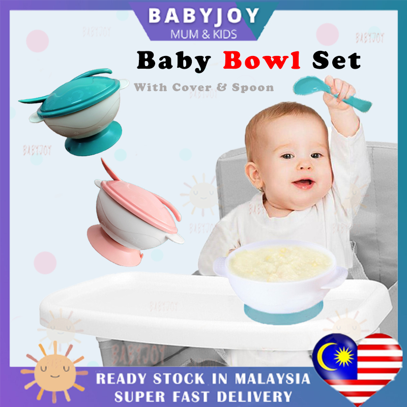 BABYJOY 3in1 Baby Suction Bowl Baby Food Container Baby Bowl With Cap ...