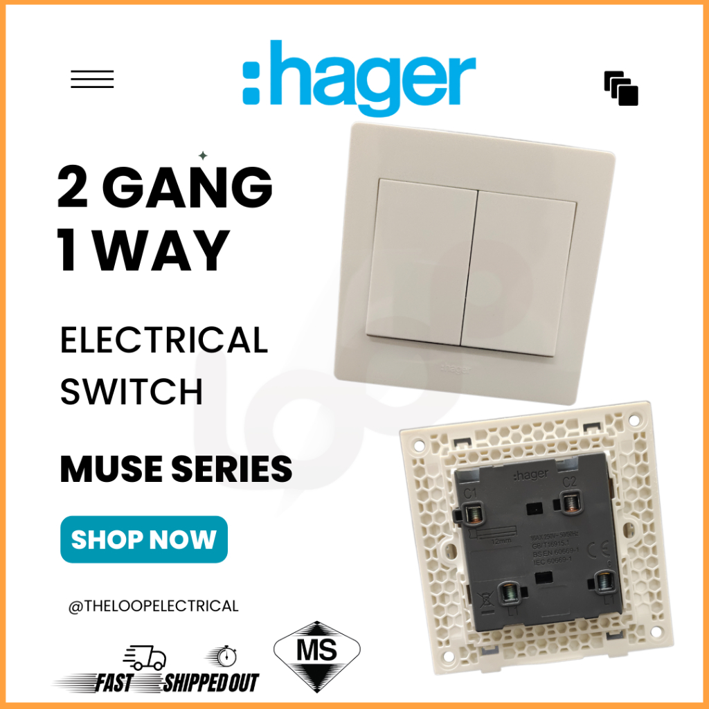[READY STOCK] HAGER MUSE SERIES SWITCHES WITH SIRIM / HAGER SUIS ...