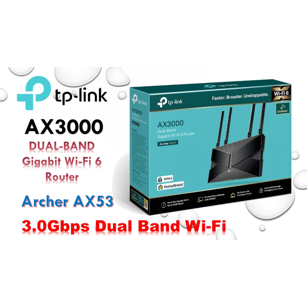 TP-LINK Archer AX53 - AX3000 Dual Band Gigabit Wi-Fi 6 Router with 5 ...