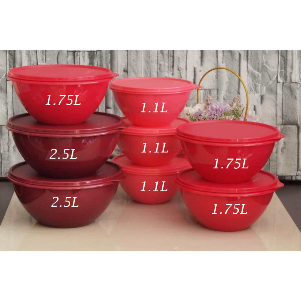 *2pcs/3pcs/8pcs*Tupperware Round Wonderlier Bowl 1.1L/1.75L/2.5L Full ...