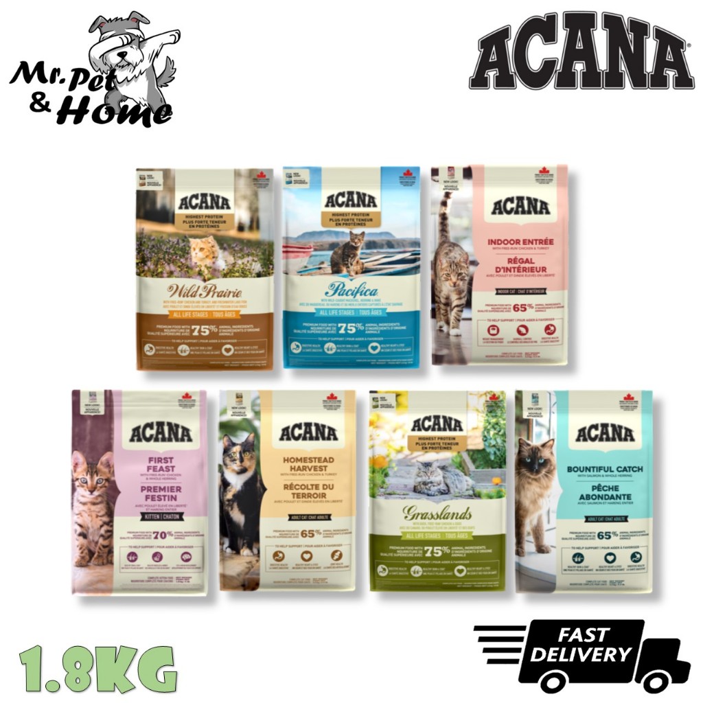 Acana Pacifica And Wild Prairie Cat 1.8KG - Cat Food / Dry Food | Shopee Malaysia