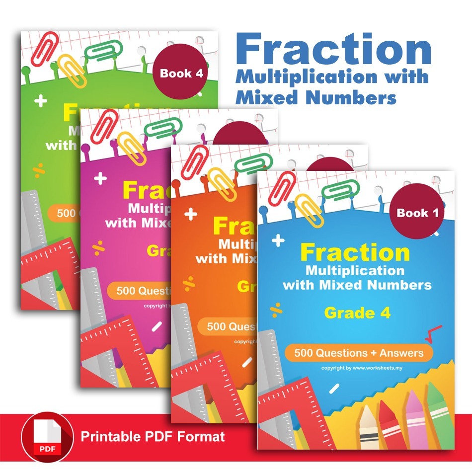 IGCSE Mathematics Worksheets: Fractions Multiplying Mixed Numbers 2000 ...
