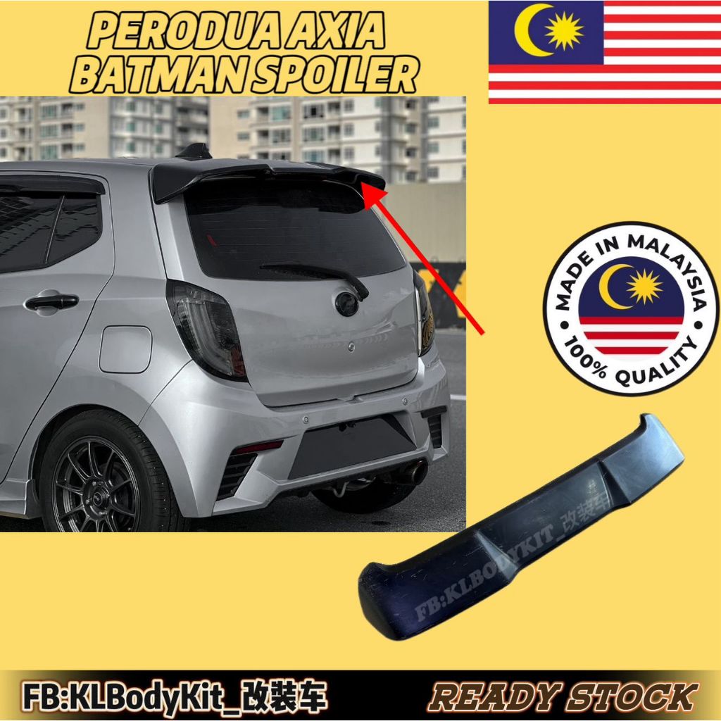 " READY STOCK " Perodua AXIA BATMAN SPOILER 2014 2015 2016 2017 2018 ...