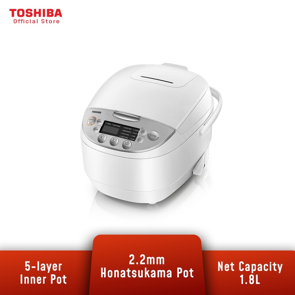 Toshiba RC-18DH1NMY 1.8L Non-Stick Multi-function Digital Rice Cooker ...