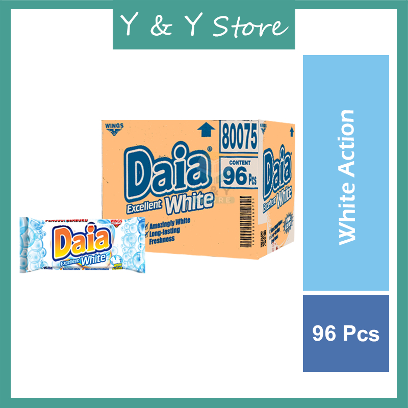 [CARTON DEAL] DAIA BAR DETERGENT WHITE ACTION (150G×96PCS) | Shopee ...