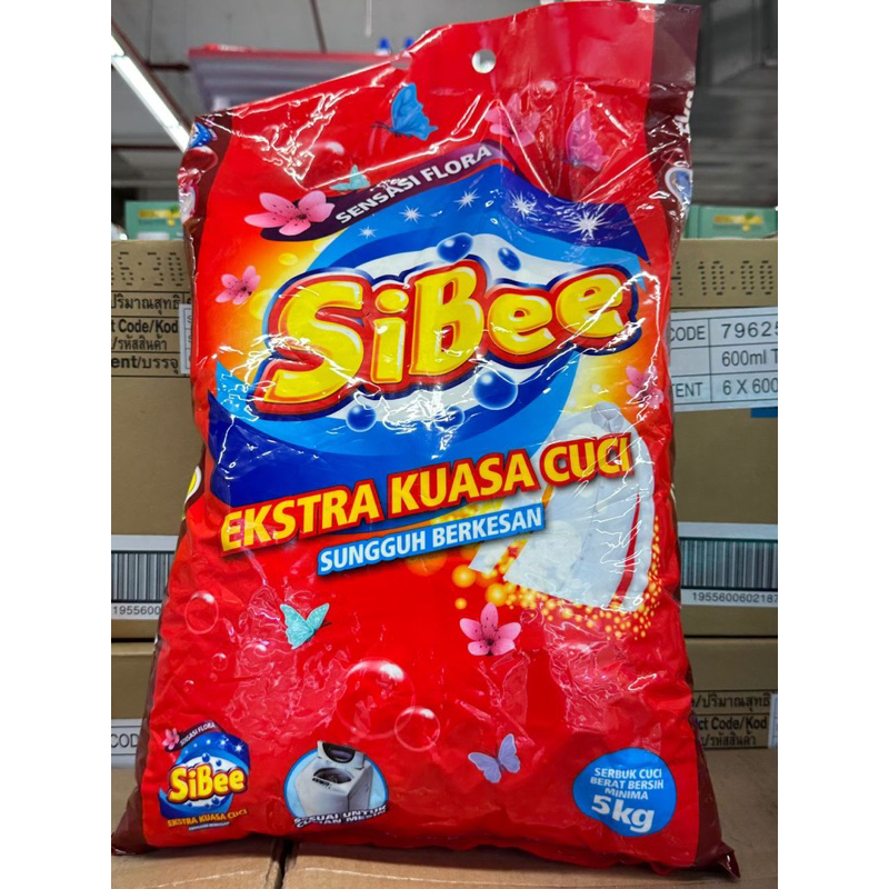 SIBEE 5KG_POWDER DETERGENT_EXTRA POWER WASH_5kg | Shopee Malaysia