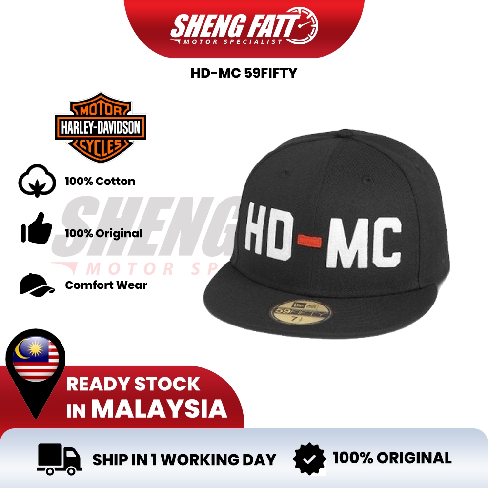 Harley Davidson Men's HD-MC 59FIFTY Cap 97683-21VM | Shopee Malaysia