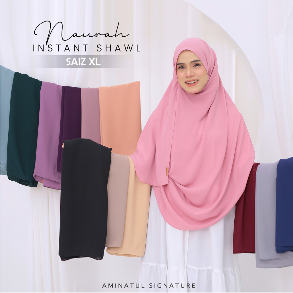 🔥[ SAIZ XL ] Instant Shawl Labuh 2.30m x 0.75m 💯 Korean Chiffon Premium ...