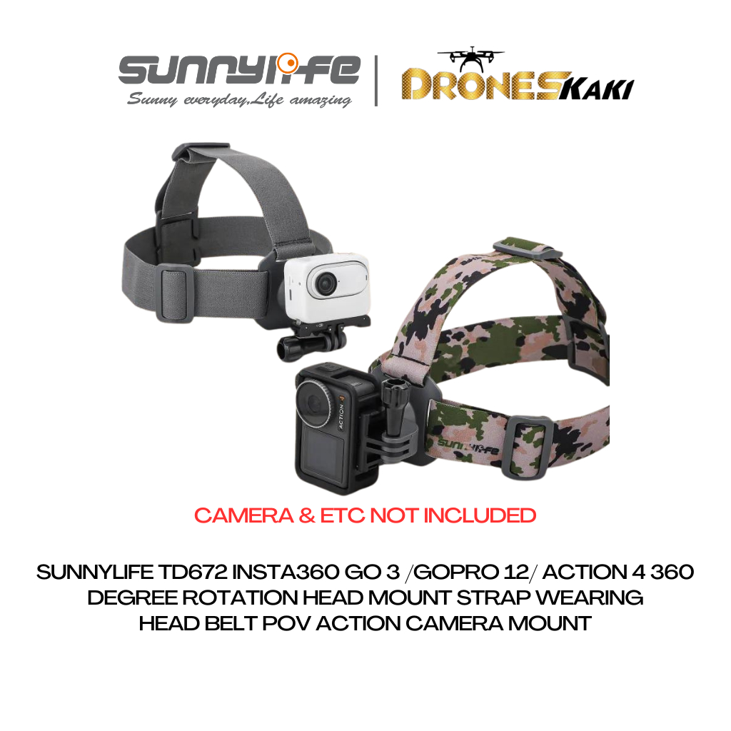 Sunnylife TD672 Insta360 GO 3 /GoPro 12/ Action 4 360 Degree Rotation ...