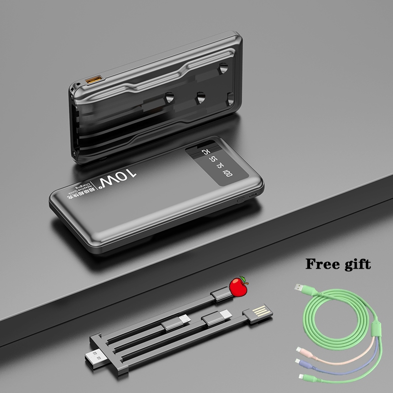 Power bank backup battery, capacity 20000mAh, four-wire power bank ...
