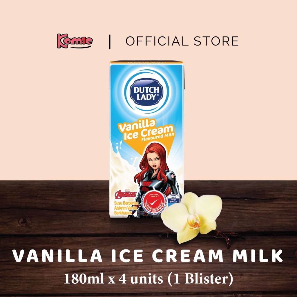 Dutch Lady Marvel Black Widow 180ml UHT Milk - Vanilla Ice Cream Flavor ...