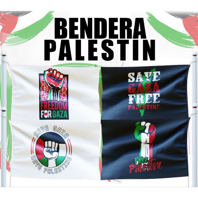 Bendera Palestin l Bendera Gaza l Bendera Bebaskan Palestin Gaza ...